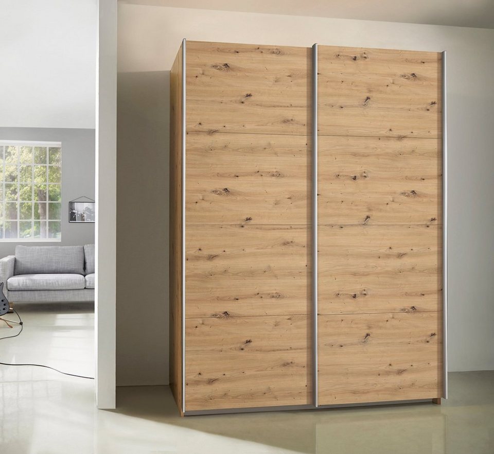 Rauch Schwebetürenschrank Thanos Inkl Meshkorbeinsatz Und Stoffboxen